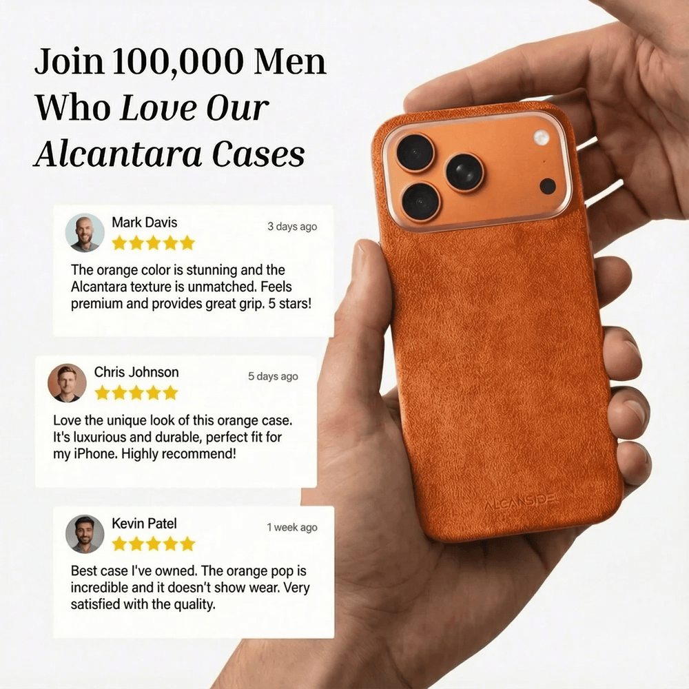iPhone 17 Pro - Alcantara Case - Orange - Alcanside